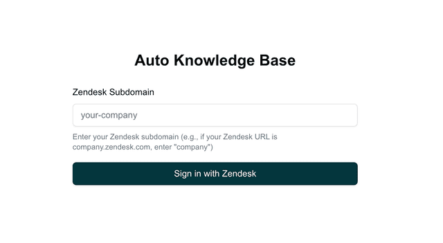 AutoKnowledgeBase - AI-Powered Zendesk Knowledge Base Management